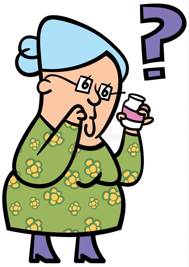 Senior lady confused stock vector. Illustration of holding - 13335247