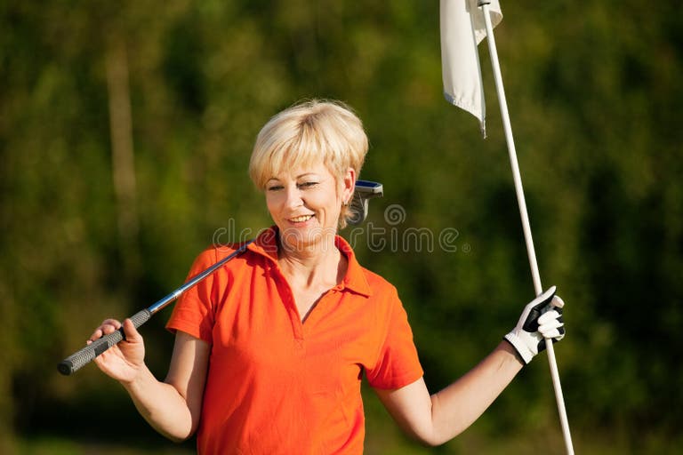 Senior Lady Golf player stock image. Image of sport, vitality - 12168863