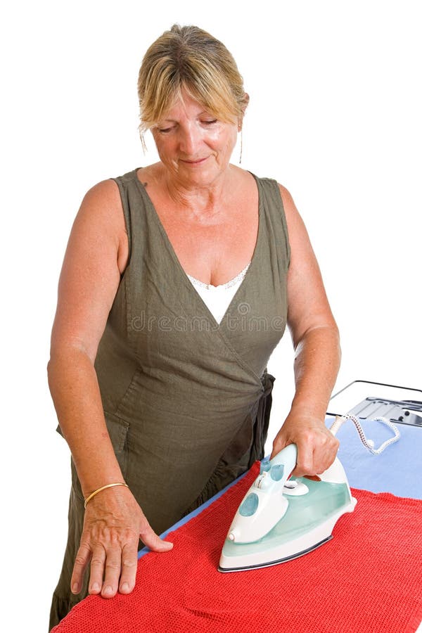 Senior Lady Ironing stock photo. Image of female, steaming - 6245918