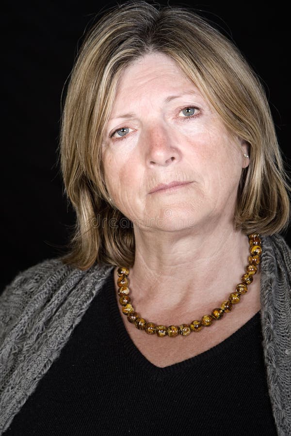 Senior Lady Looking Concerned Stock Photo - Image of beauty, senior ...