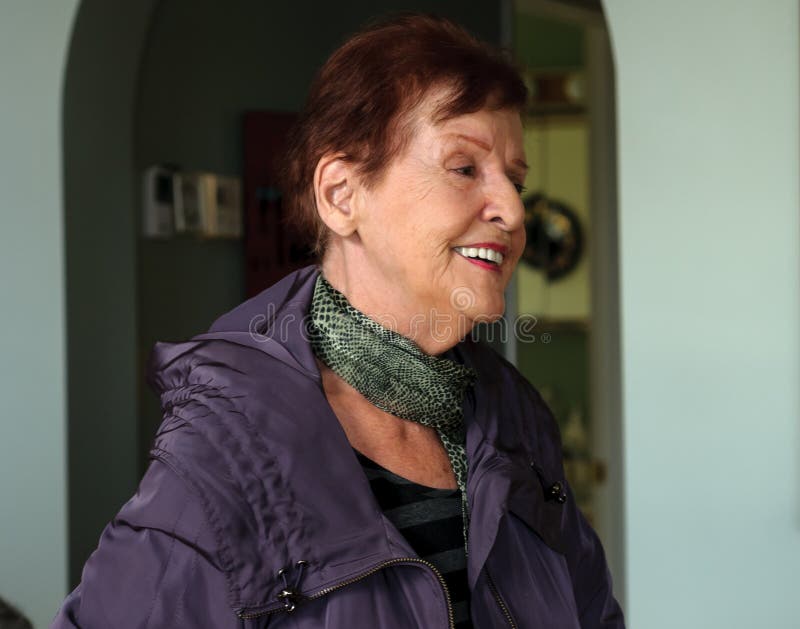 Senior Lady Portrait with a Beatiful Smile Stock Image - Image of woman ...