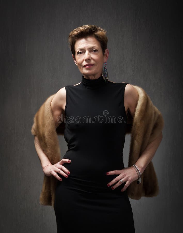 Senior lady portrait stock photo. Image of glamorous - 44666034