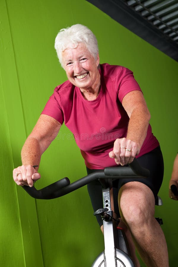 Woman spinning stock photo. Image of caucasian, bicycle - 9590662