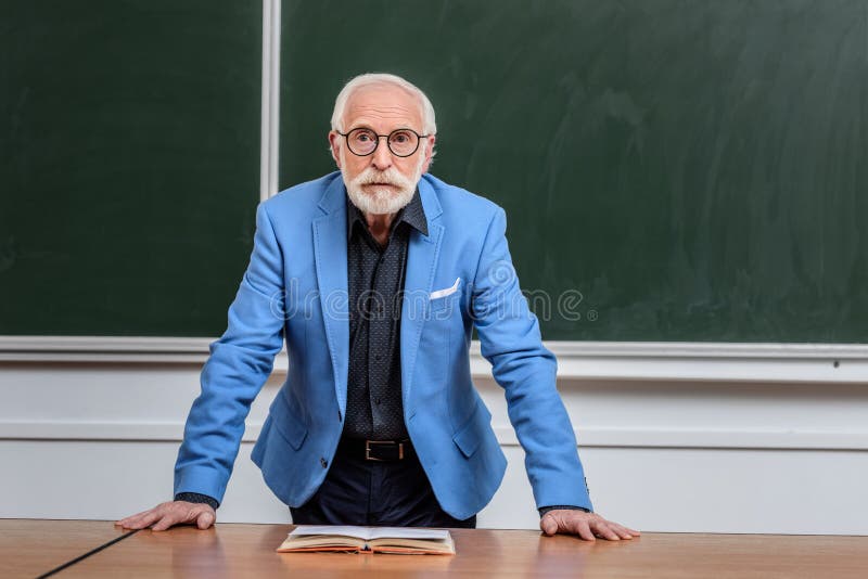 Senior Lecturer Showing Idea Stock Image - Image of handsome, alone ...