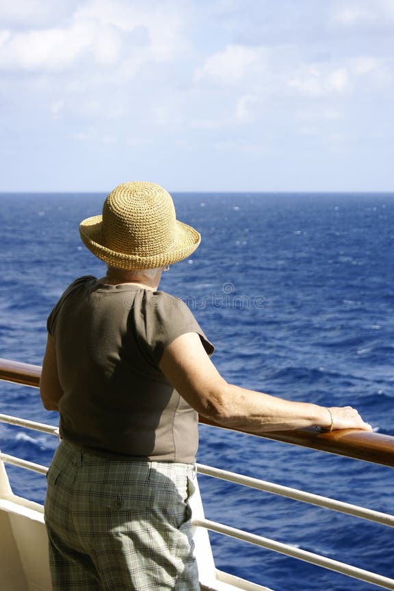 Senior Looking Over Balcony Stock Photo - Image of water, looking: 4518960