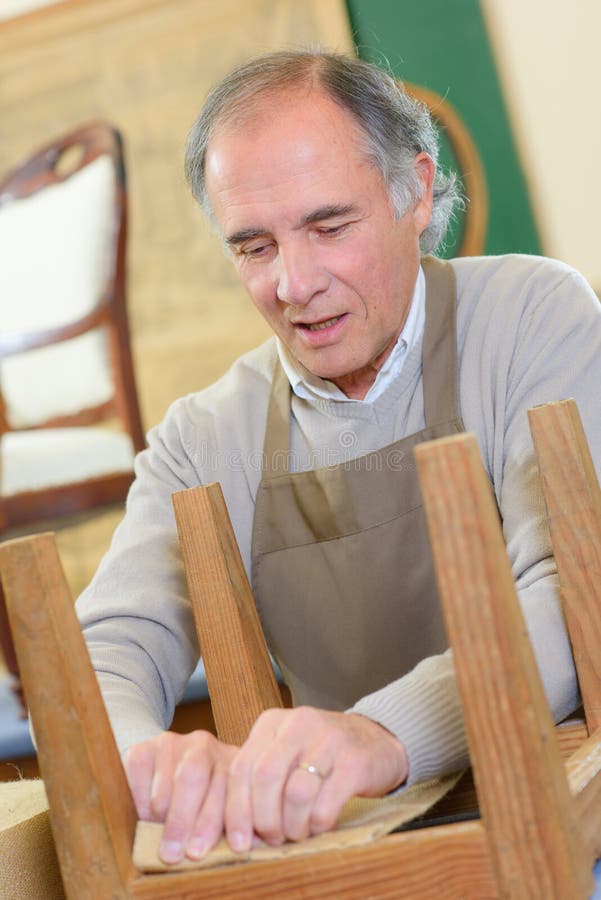 Senior Man Making Tea in Camper Van on Beach Stock Photo - Image of ...