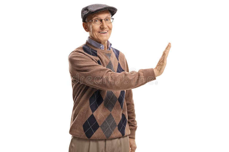 Senior Making a Refuse Hand Gesture Stock Photo - Image of gesture ...