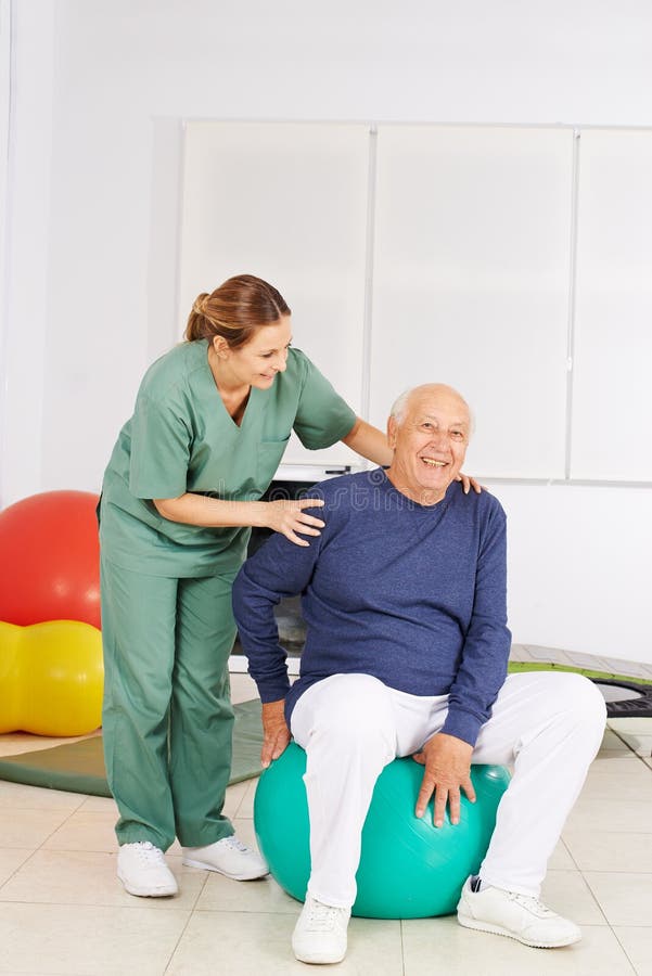 Senior Physical Therapy Session Stock Image - Image of mature, massage ...