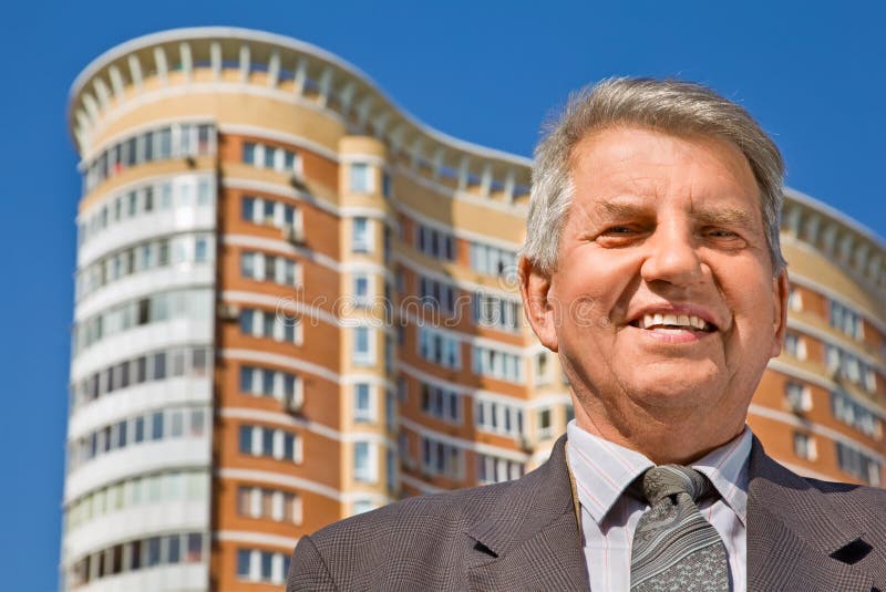Senior man at the building stock photo. Image of eastern - 11413884