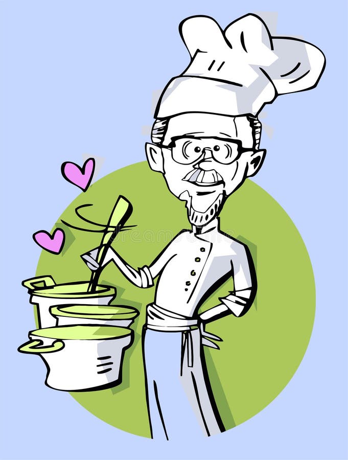 Senior Chef African or Indian Stock Vector - Illustration of cook ...