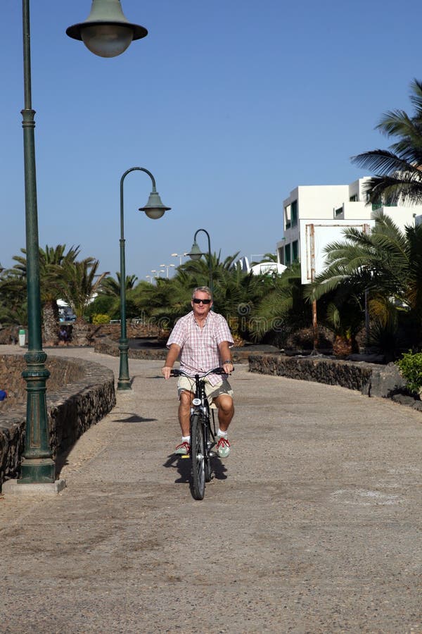 Senior Man on Cycle Ride stock image. Image of ride, caucasian - 11807903