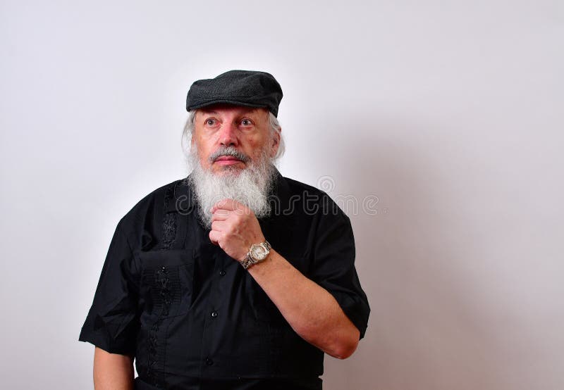 Senior Man Deep in His Thoughts Stock Photo - Image of thoughtful ...