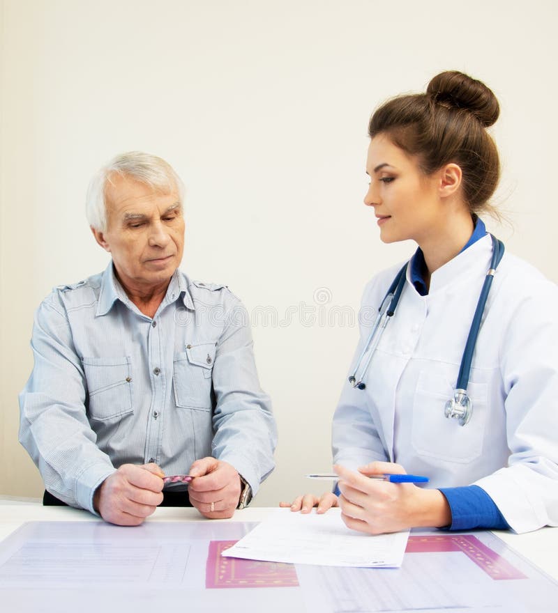 Senior Man at Doctors S Office Stock Image - Image of health, medicine ...