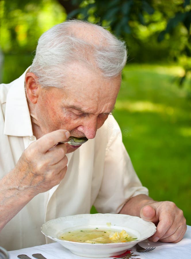 Senior man eating stock image. Image of healthy, green - 20576659