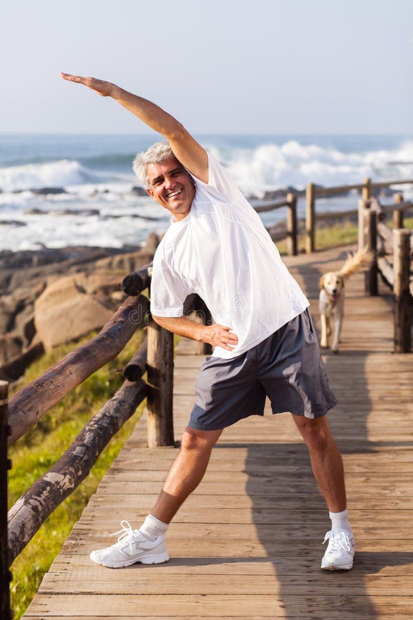 Senior man exercise stock photo. Image of grey, caucasian - 30949126