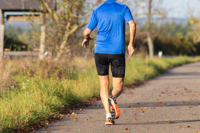 Senior Man Exercise Running Stock Image - Image of elder, sportswear ...