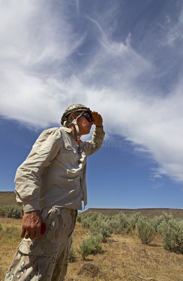 Senior Man Explorer in Desert Stock Photo - Image of explorer, colorful ...