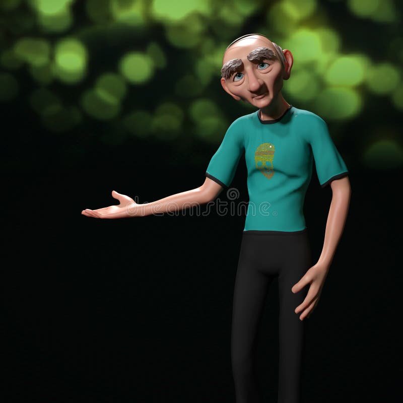 Senior Man with Extended Arm Stock Illustration - Illustration of ...