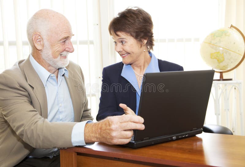 Senior Man Financial Advice Stock Photo - Image of accountant, manager ...