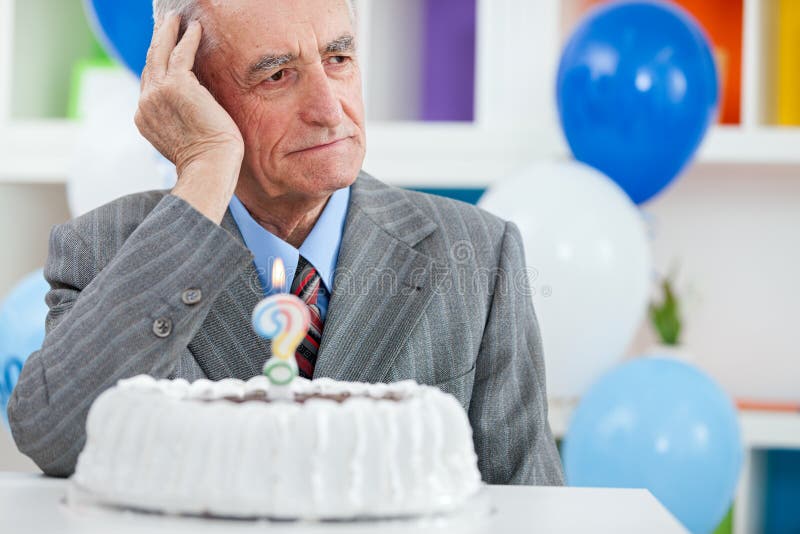 Senior Man Forgot How Old is Stock Photo - Image of memory, healthcare ...