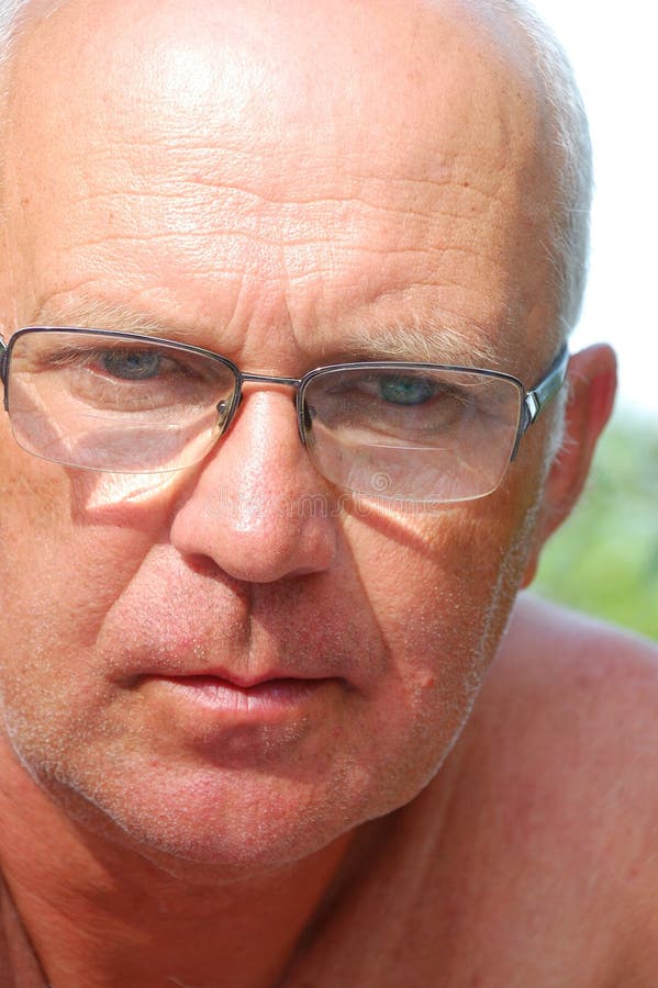 Senior Man with Ironic Face Expression Stock Photo - Image of active ...