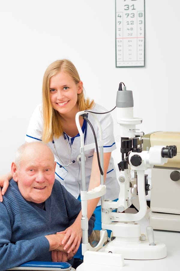 Senior Man with Glaucoma at the Ophthalmology Stock Image - Image of ...