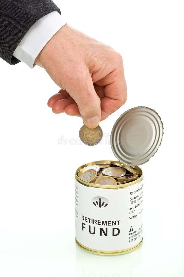 Senior Man Hand Putting Coin in Retirement Fund Stock Image - Image of ...