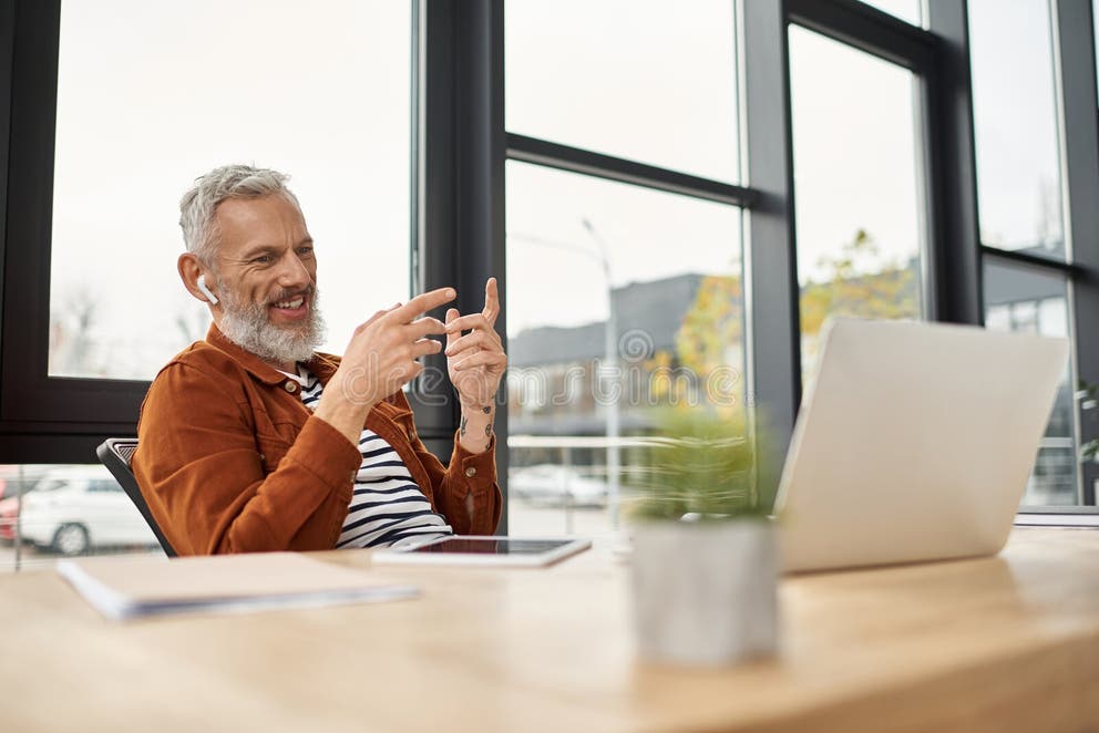 Engaging Conversation in a Modern Office Stock Image - Image of ...