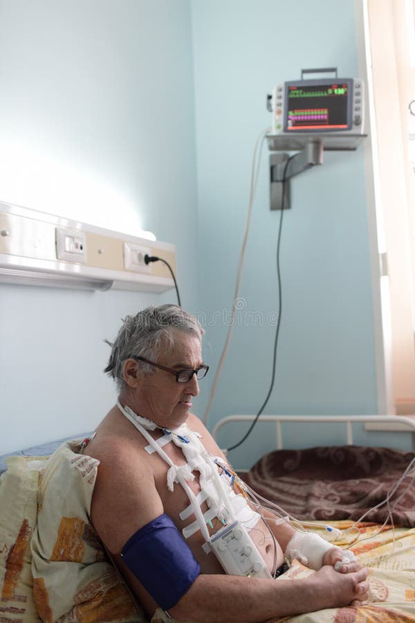 Senior man with pacemaker stock image. Image of cardiac - 29823047