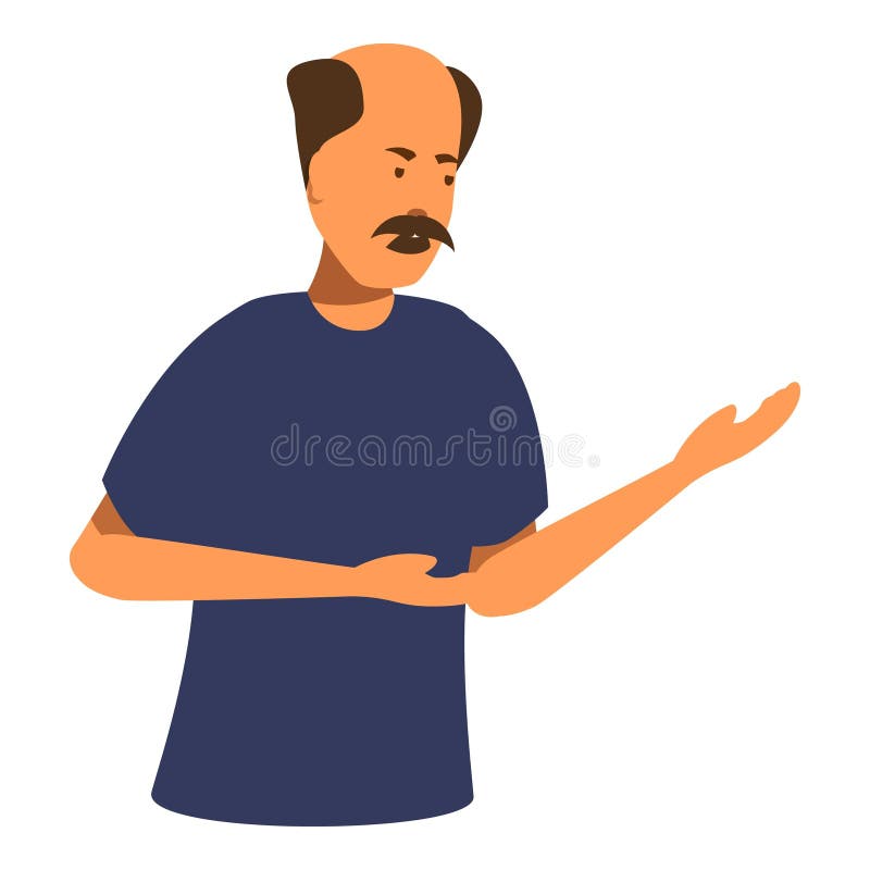 Senior Man Explaining Something with His Hands Stock Vector ...