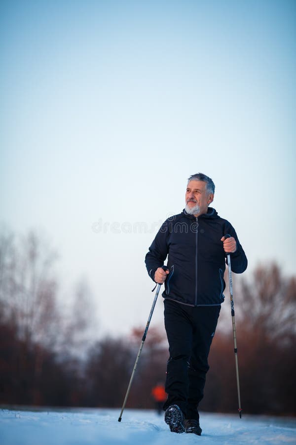 Senior Man Nordic Walking Outdoors Stock Image - Image of endurance ... Senior Man Nordic Walking Outdoors Stock Image - Image of endurance ...