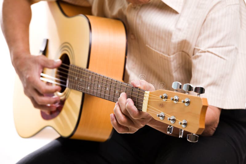 Senior man playing guitar stock photo. Image of person - 23248750