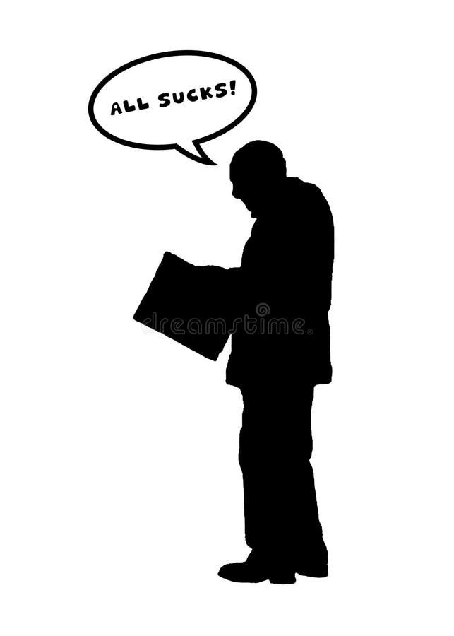 Senior Man Reading Newspaper Funny Drawing Stock Illustration ... Senior Man Reading Newspaper Funny Drawing Stock Illustration ...