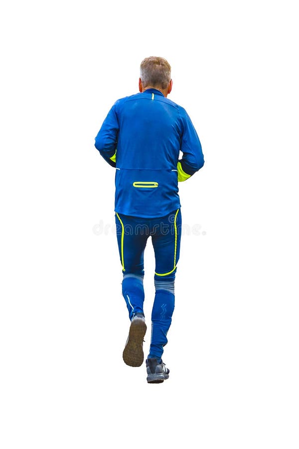 Senior Man Running Back View Stock Photo - Image of active, view: 252170808