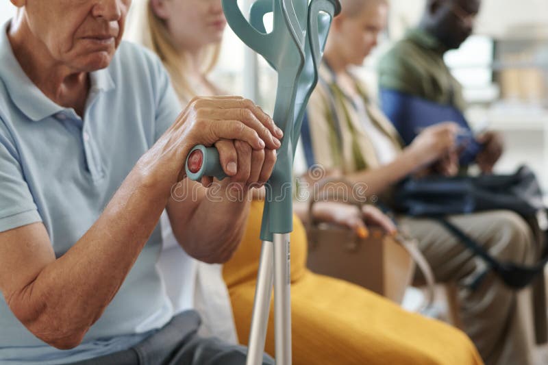 Senior Man Sitting in a Queue Stock Photo - Image of business, sitting ...