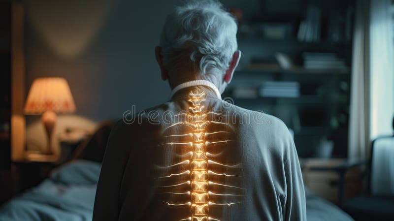 Senior Man Spine Pain Concept Stock Image - Image of medicine, injury ...
