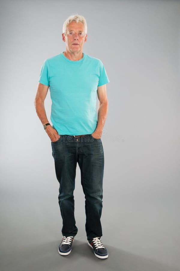 Senior man stock photo. Image of stuido, standing, comfortable - 67199248