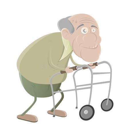 Old Man Walker Cartoon Stock Illustrations – 576 Old Man Walker Cartoon ...
