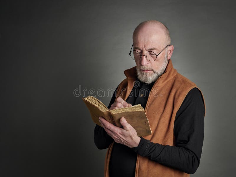 Senior Man Writing a Journal Stock Photo - Image of realistic, writing ...