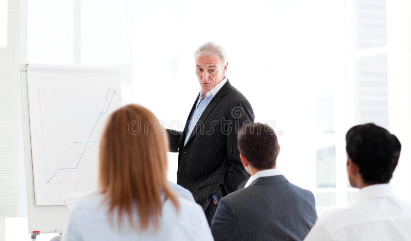 Senior Manager Giving a Presentation Stock Photo - Image of event ...