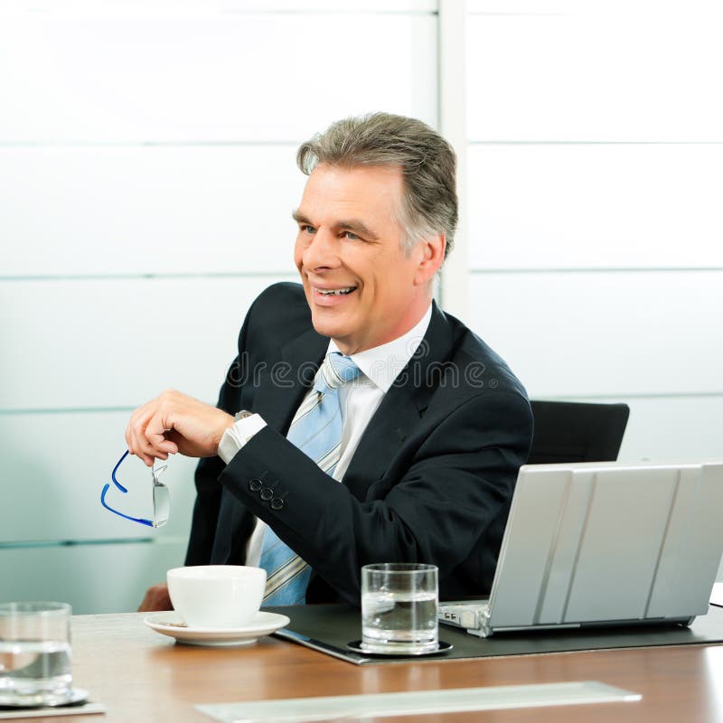 Senior Manager in a Meeting Stock Image - Image of lawyer, business ...