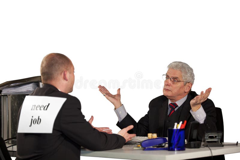 Senior Manager Rejecting Applicant Stock Image - Image of fired ...