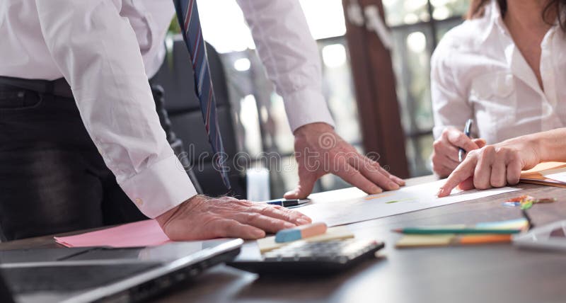 Senior Manager Working with Executive Assistant Stock Image - Image of ...