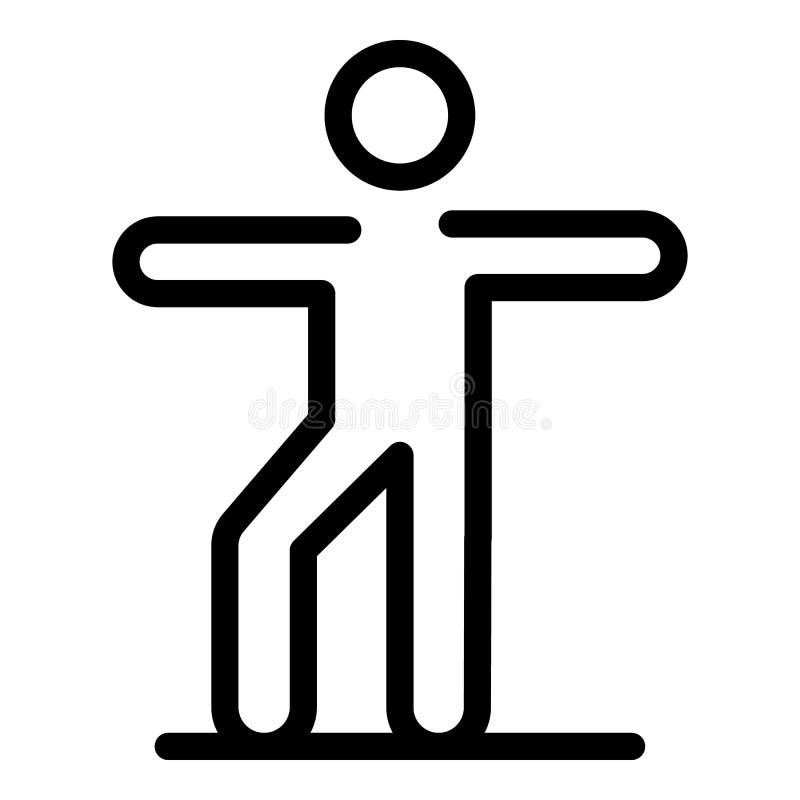 Morning Exercise Icon, Outline Style Stock Vector - Illustration of ...