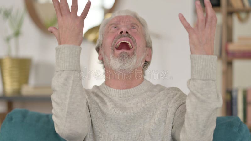 Senior Old Man Shouting at Home, Screaming Stock Photo - Image of crash ...