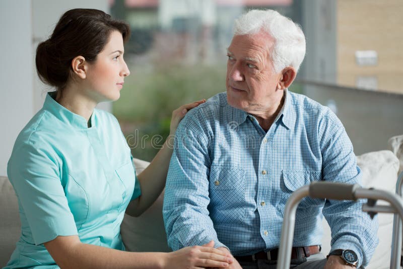 Senior in Old S People Home Stock Photo - Image of caring, frame: 51633216