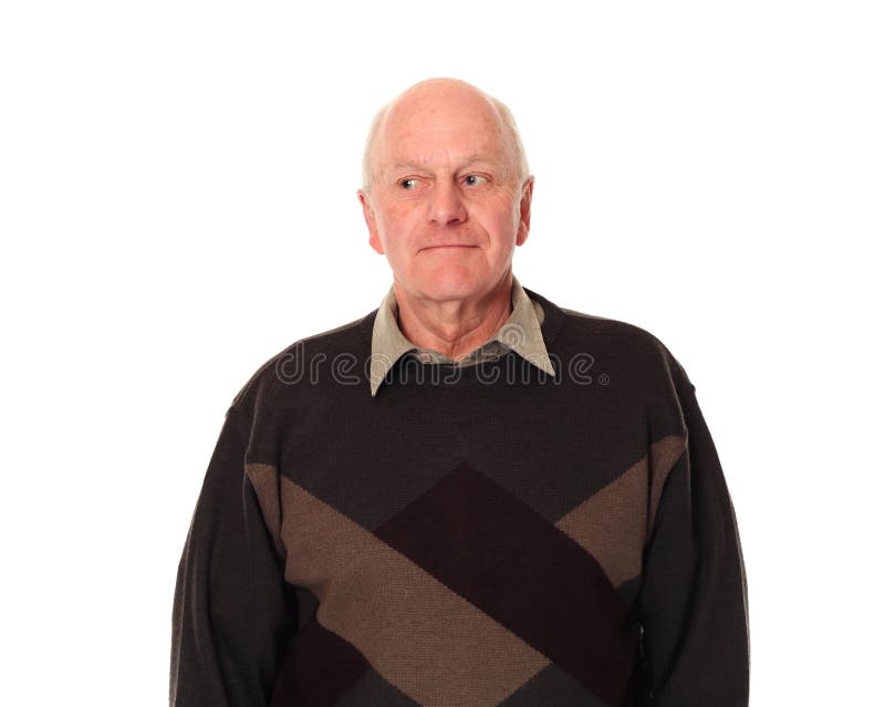 Senior Older Man Looking Left Stock Image - Image of senior, mature ...