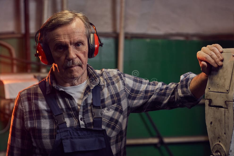 Senior operator at work stock photo. Image of engineer - 166370624