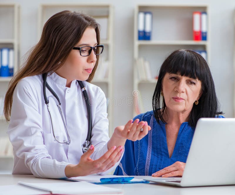 Senior Patient Visiting Doctor for Regular Check-up Stock Image - Image ...