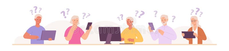 Confused People Technology Stock Illustrations – 700 Confused People ...